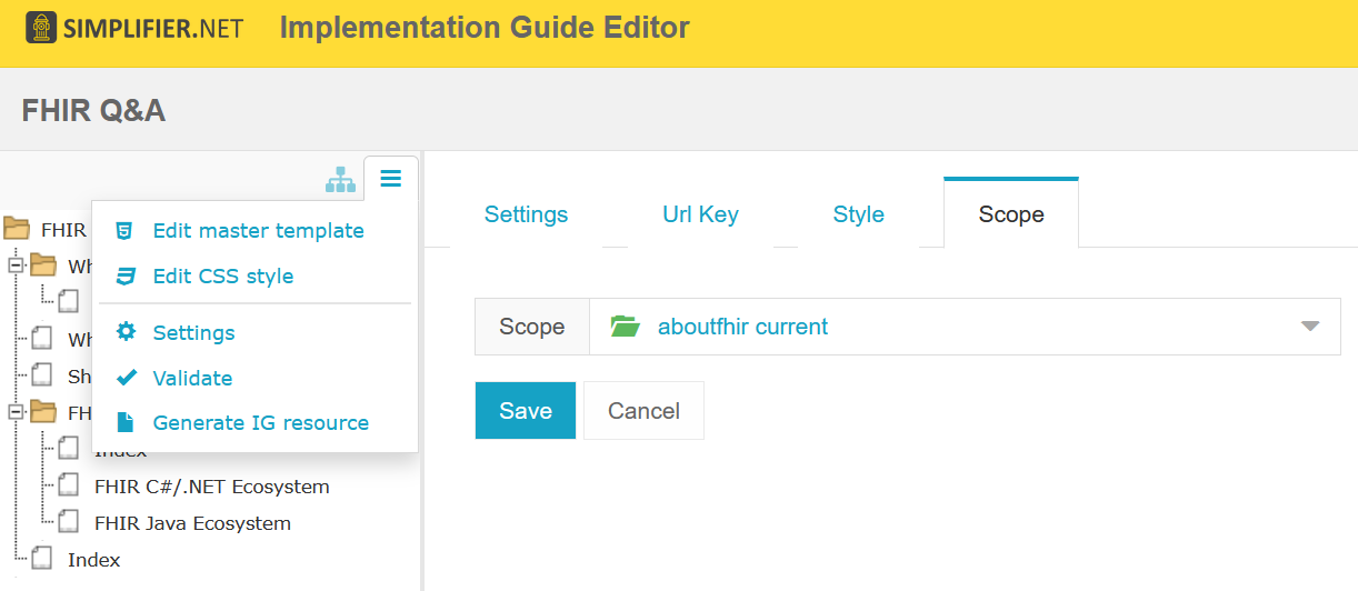 Create your first IG — Simplifier.net documentation